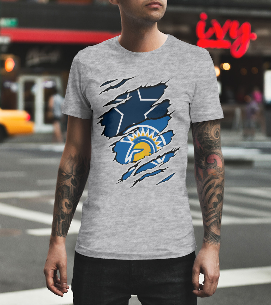Dallas Cowboys San Jose State Spartans Fan Crossover T-Shirt
