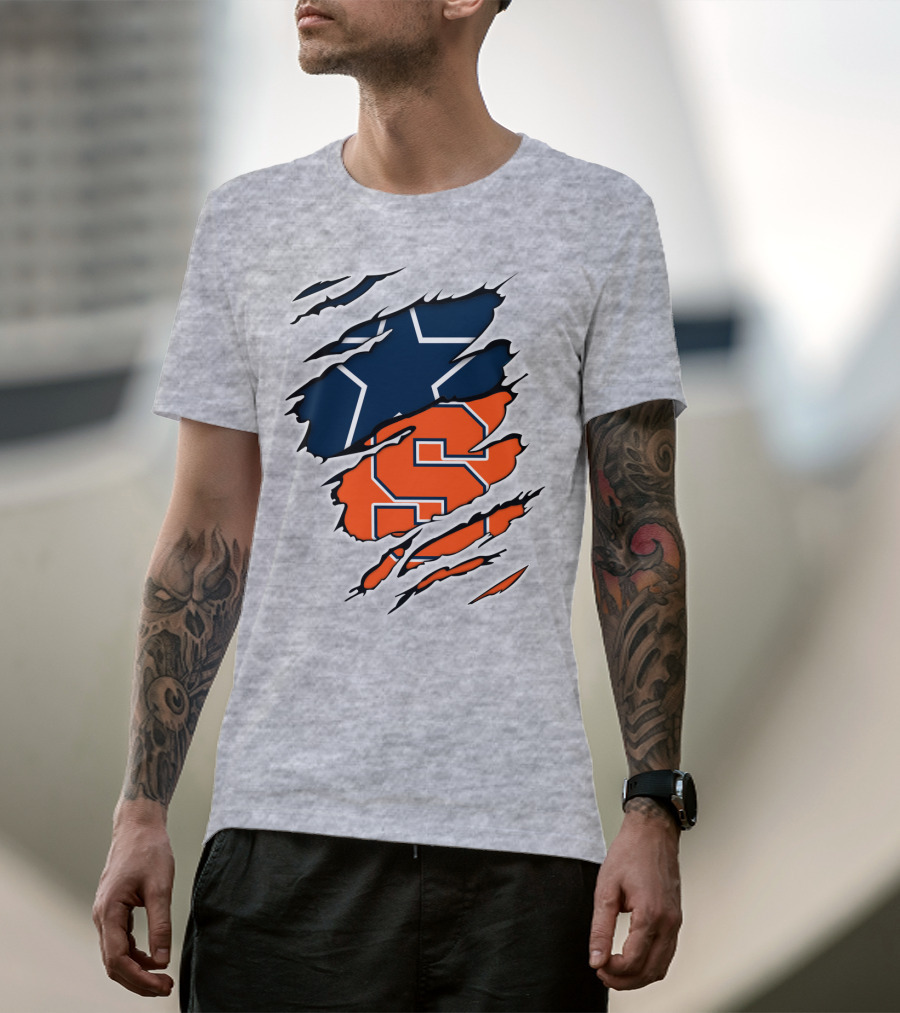 Syracuse Cowboys Star Torn Layers T-Shirt