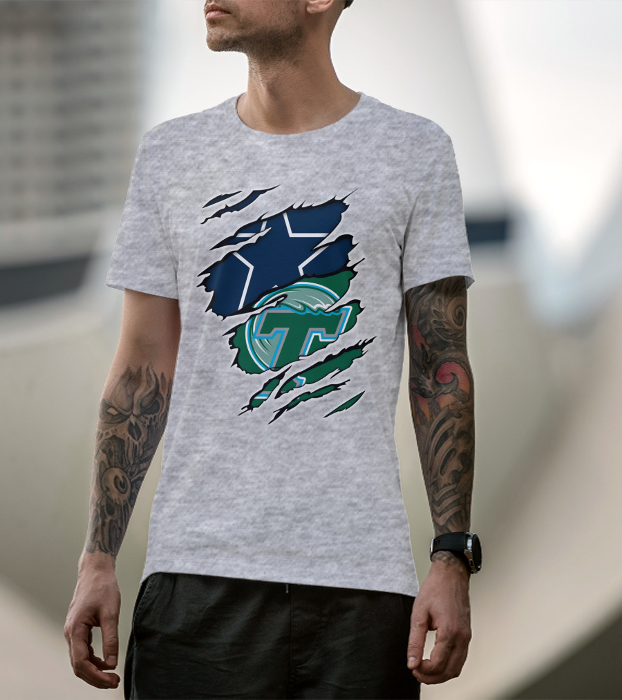 Cowboys Tulane Tornado Waves Star T-Shirt