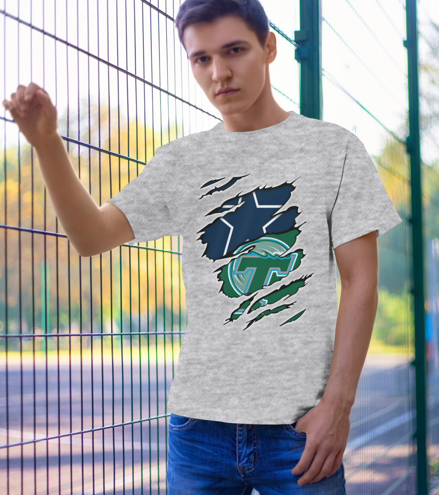 Cowboys Tulane Tornado Waves Star T-Shirt