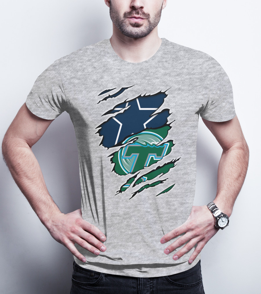 Cowboys Tulane Tornado Waves Star T-Shirt