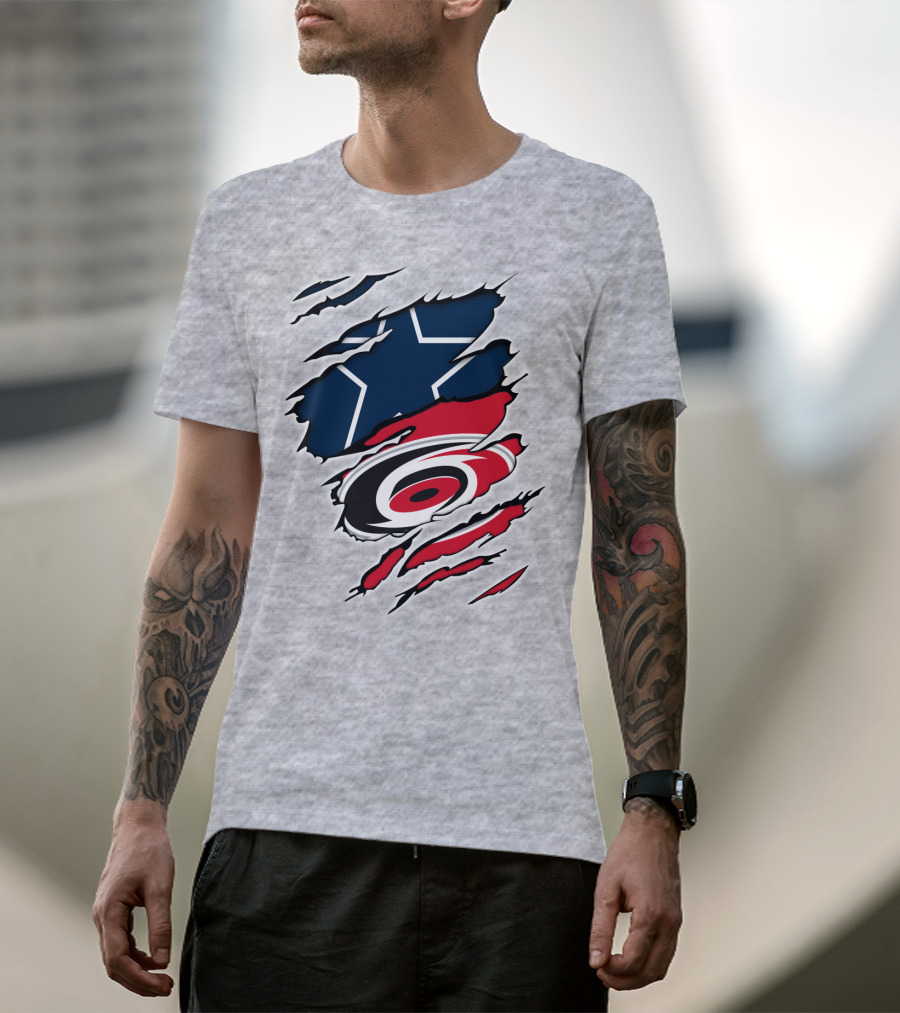 Cowboys Hurricanes Logo Mashup T-Shirt