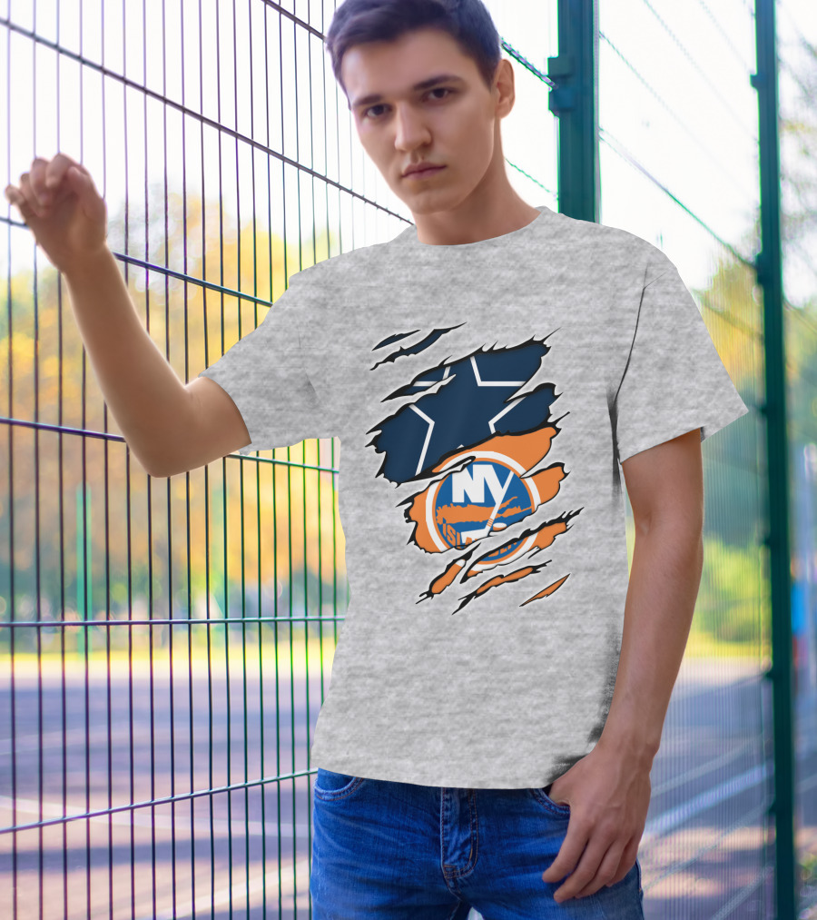 Dallas Cowboys New York Islanders Fan Crossover T-Shirt