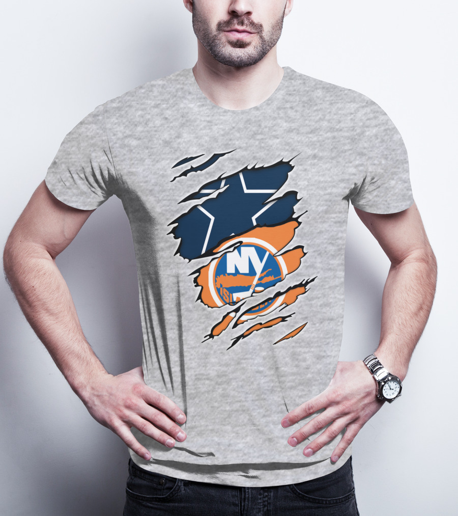 Dallas Cowboys New York Islanders Fan Crossover T-Shirt