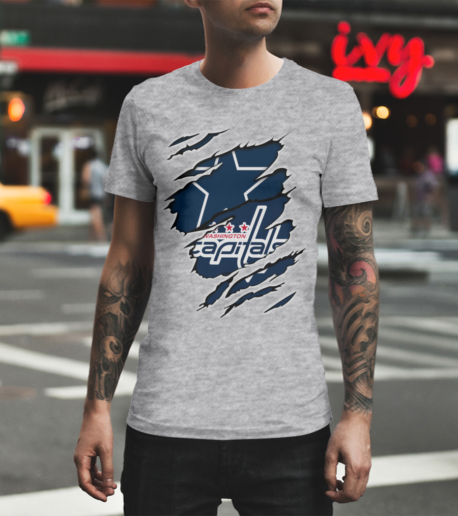 Dallas Cowboys Washington Capitals Fan Collab T-Shirt
