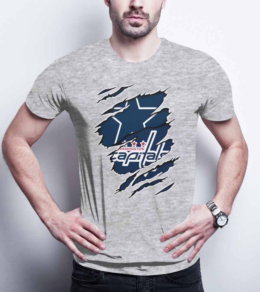 Dallas Cowboys Washington Capitals Fan Collab T-Shirt