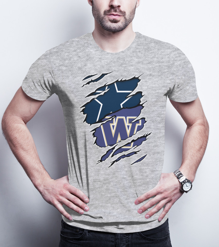 Cowboys Washington Star And W T-Shirt