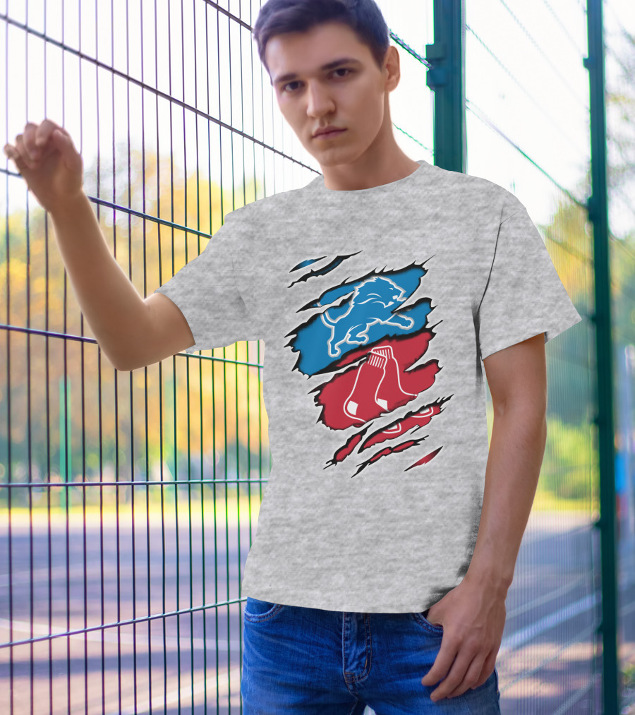 Lions Redsox Sports Crossover T-Shirt
