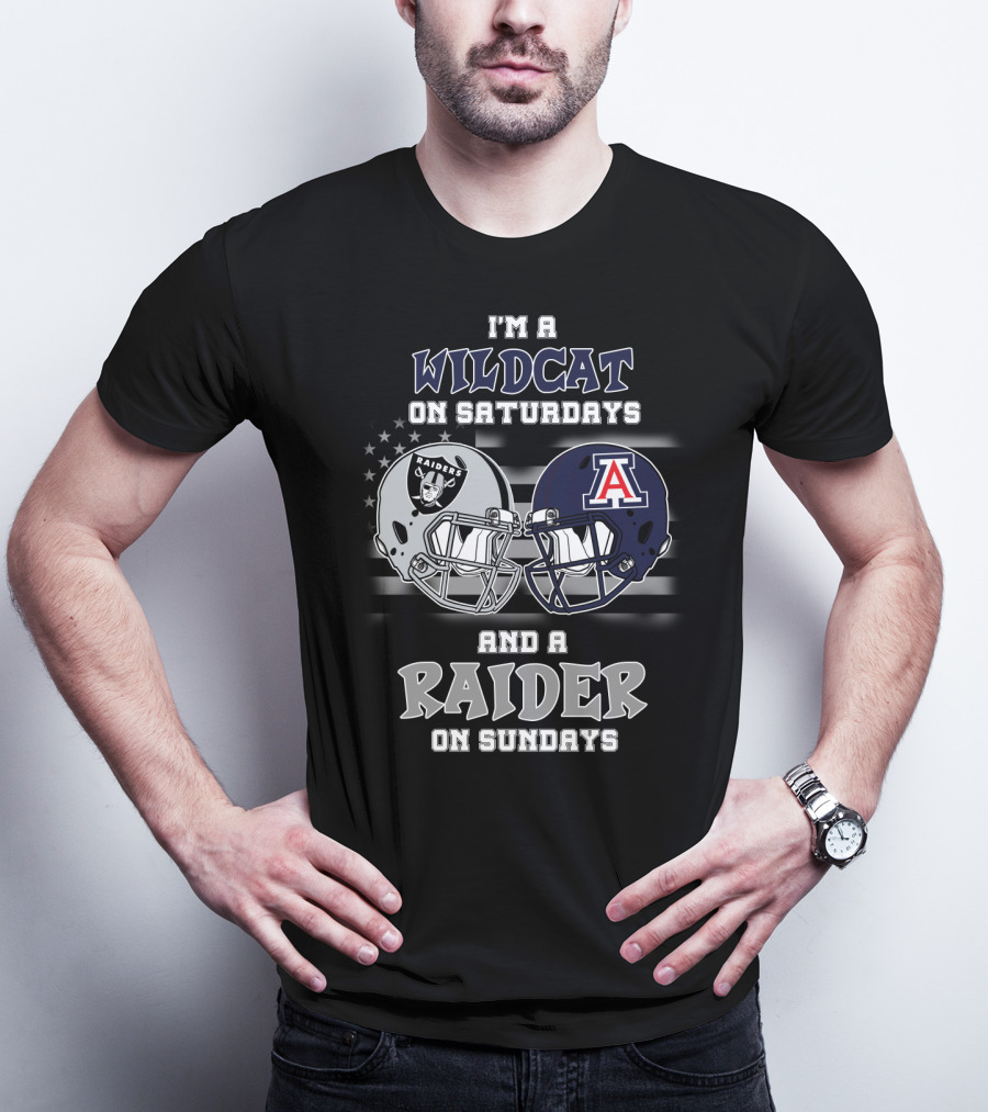 I'm A Wildcat On Saturdays And A Raider On Sundays T-Shirt