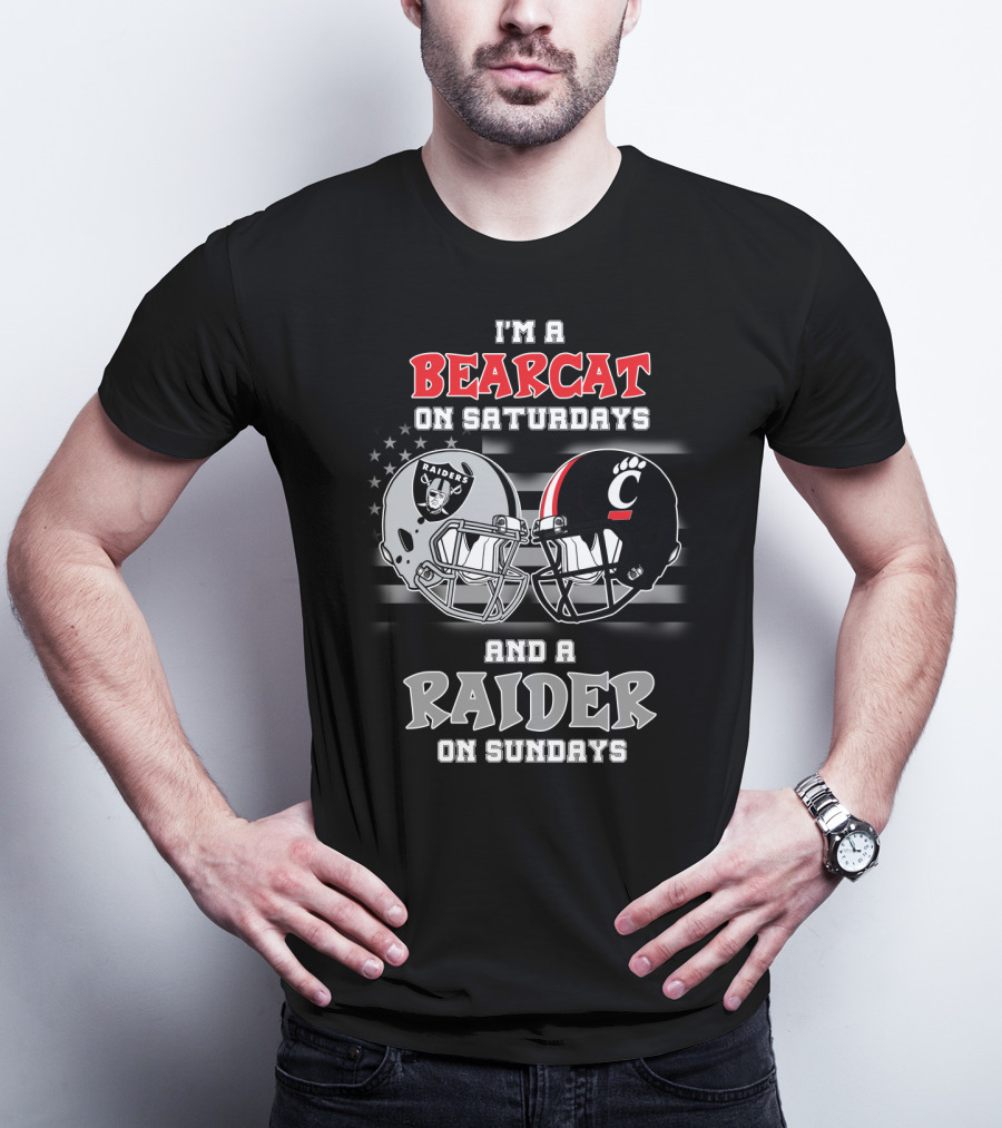 I'm A Bearcat On Saturdays And A Raider On Sundays T-Shirt
