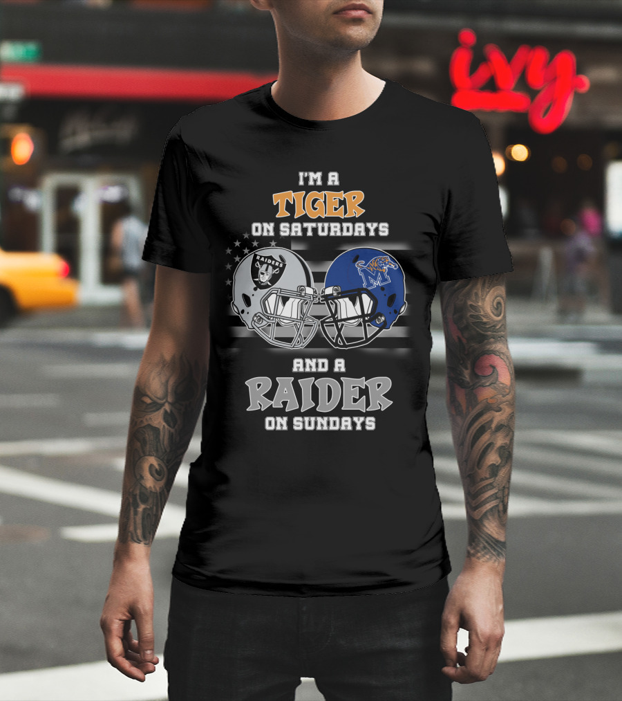 I'm A Tiger On Saturdays And A Raider On Sundays T-Shirt