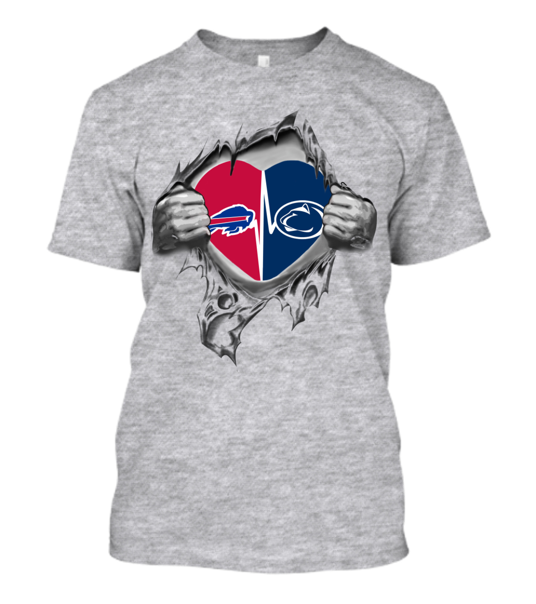 Buffalo Bills Penn State Heartbeat Pullover T-Shirt