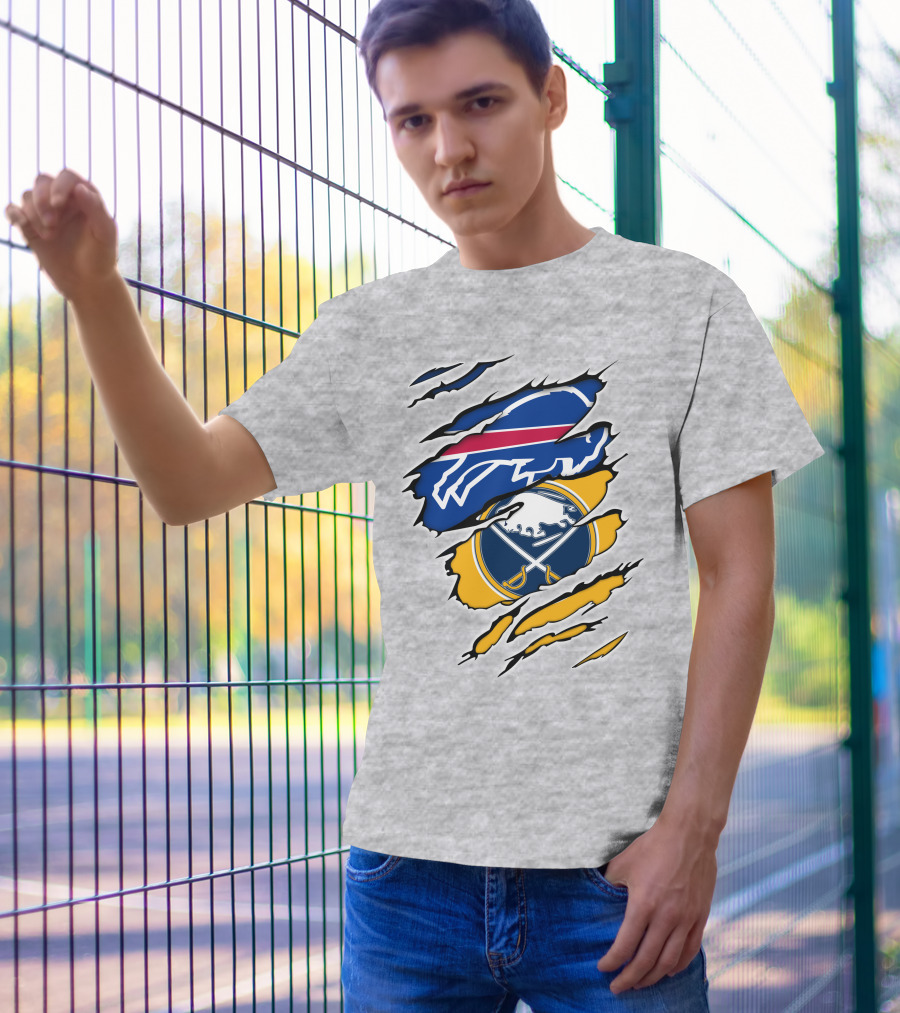 Buffalo Bills Sabres Logo Combo T-Shirt