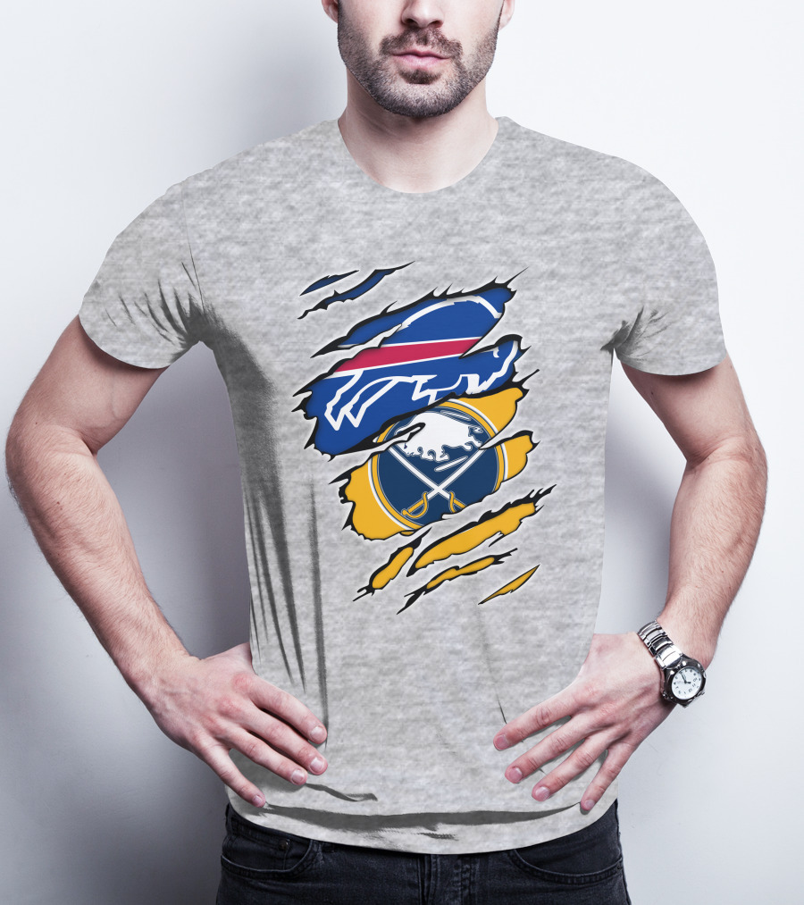 Buffalo Bills Sabres Logo Combo T-Shirt