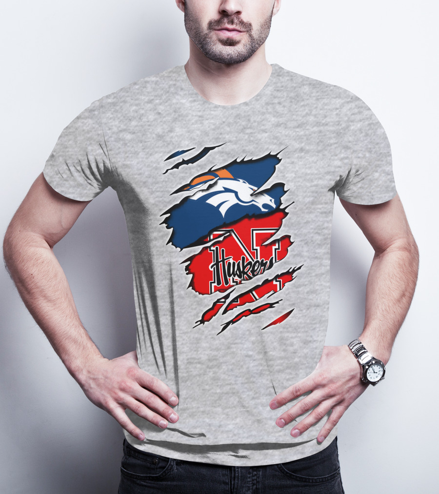 Broncos Huskers Broncos Huskers T-Shirt
