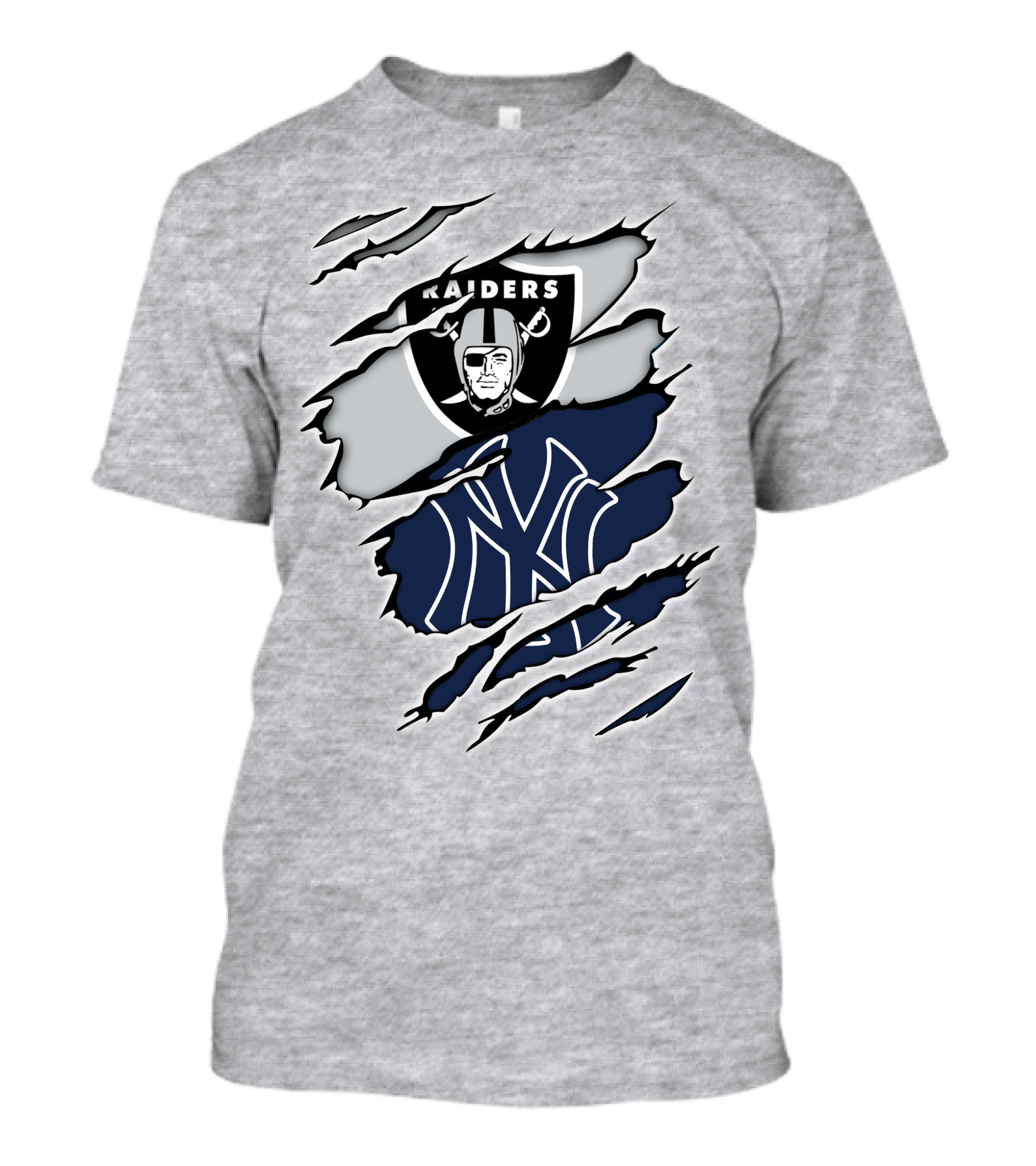 Raiders Yankees Collaboration Fan Support T-Shirt