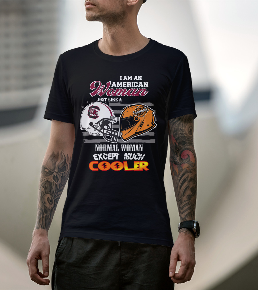 American Woman Gamecocks Harley Davidson Cooler T-Shirt