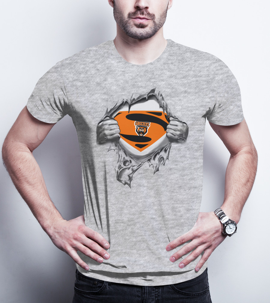 Grizzlys Wolfsburg Superman Logo Tear T-Shirt