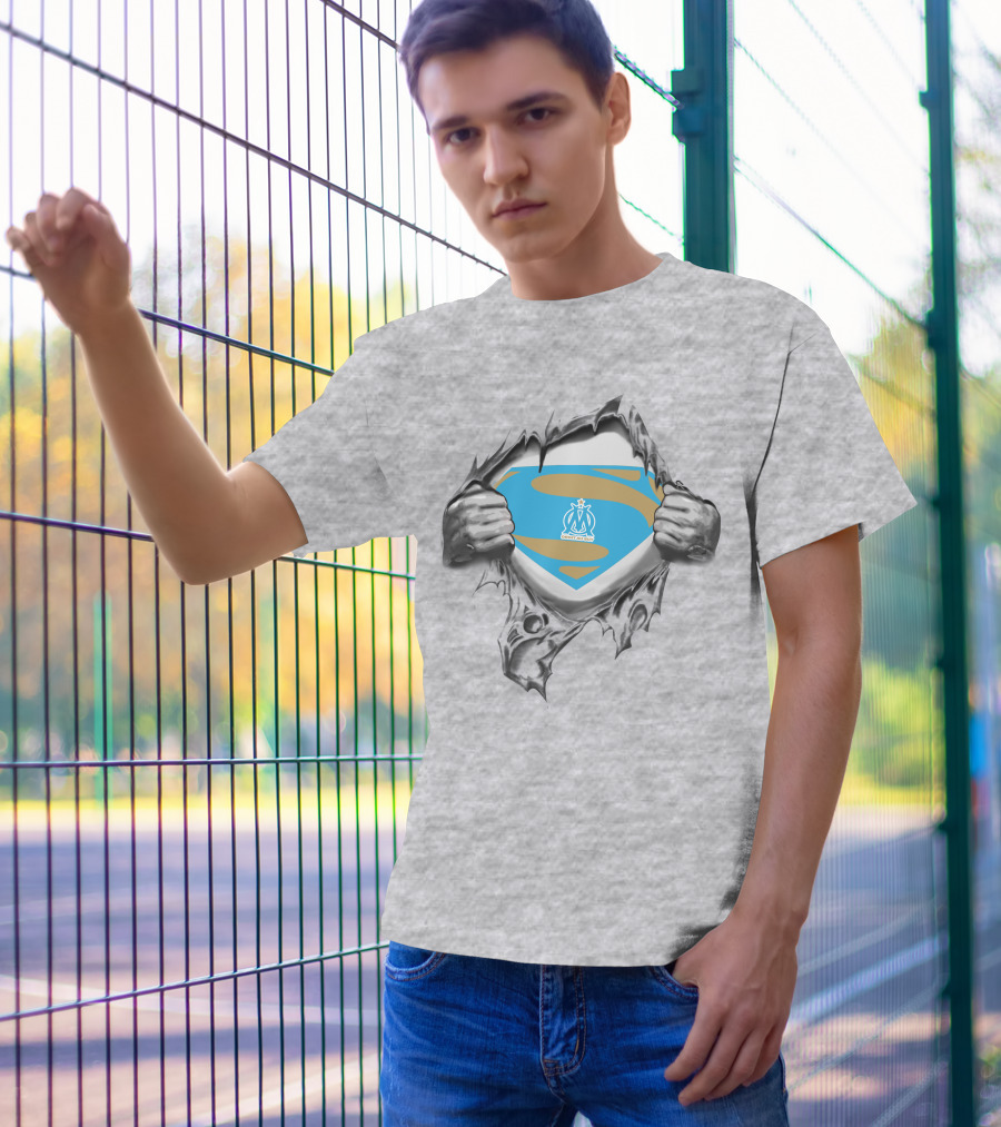 Olympique De Marseille Superman Crest Unveiling T-Shirt