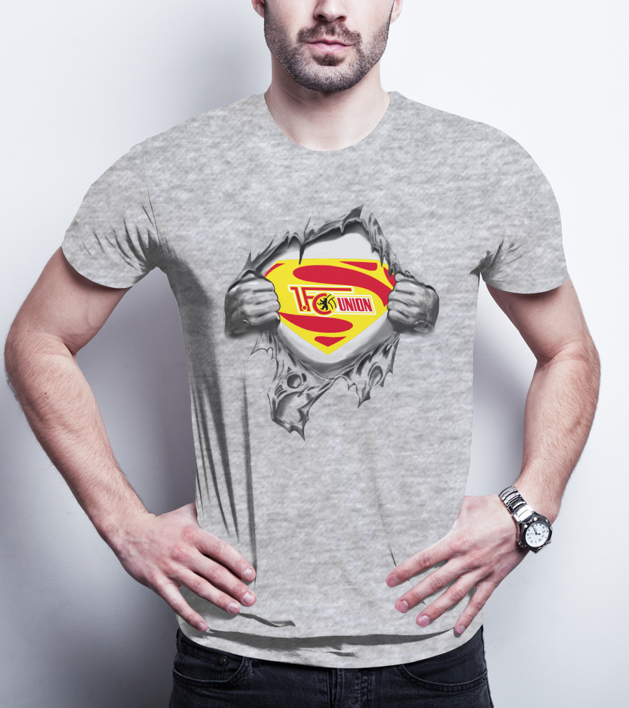 DFL FC Union Berlin Superman Logo Rip T-Shirt