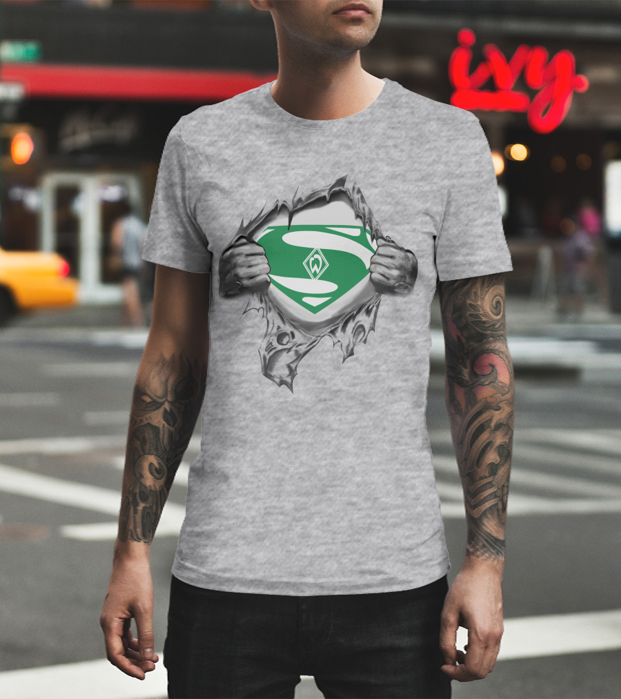 DFL SV Werder Bremen Superman Logo Rip T-Shirt
