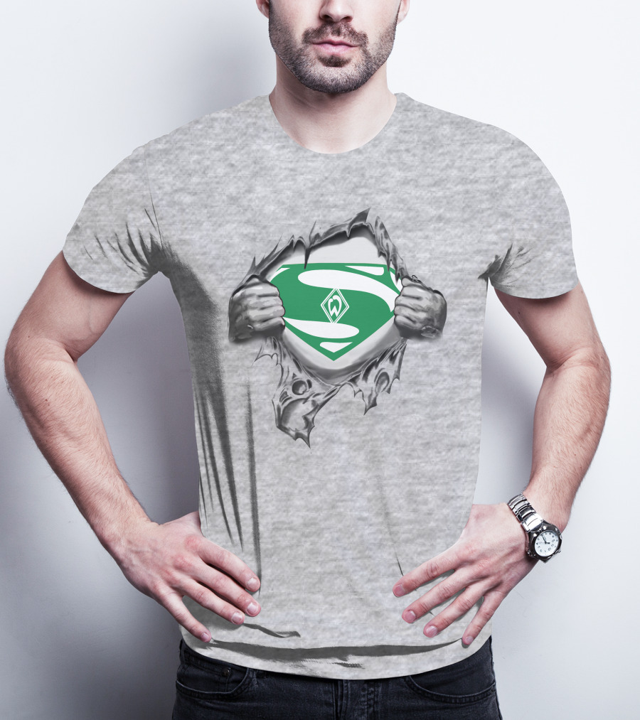 DFL SV Werder Bremen Superman Logo Rip T-Shirt