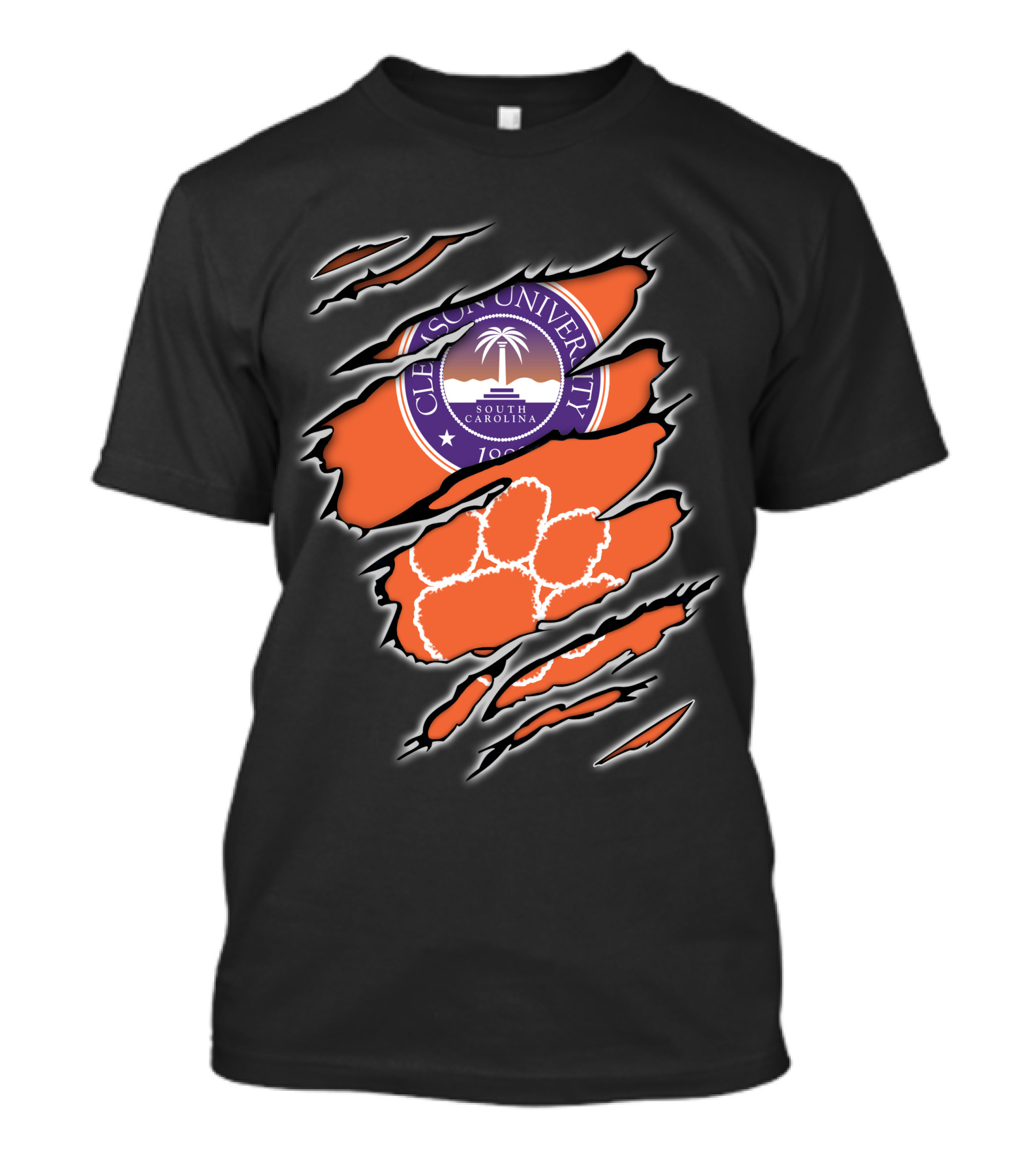 Clemson University South Carolina Paw Claw Marks T-Shirt