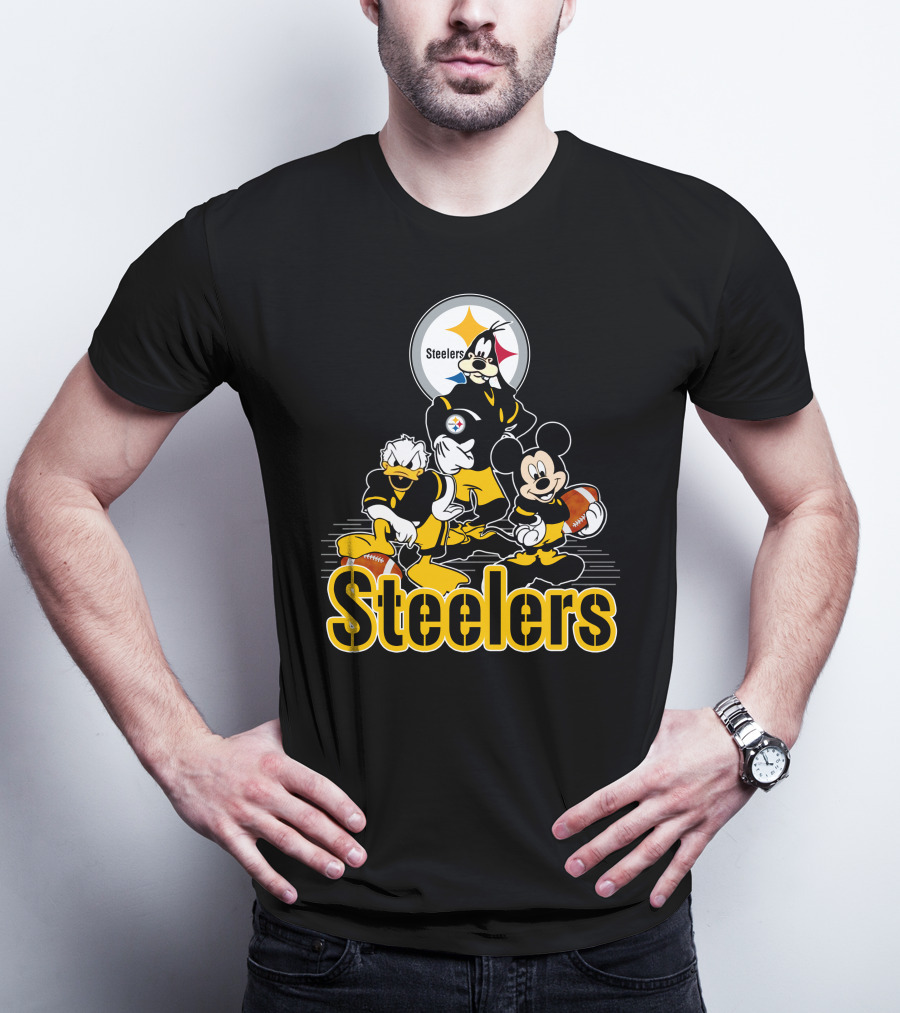 Steelers Mickey Donald Goofy Football Team Friendship T-Shirt