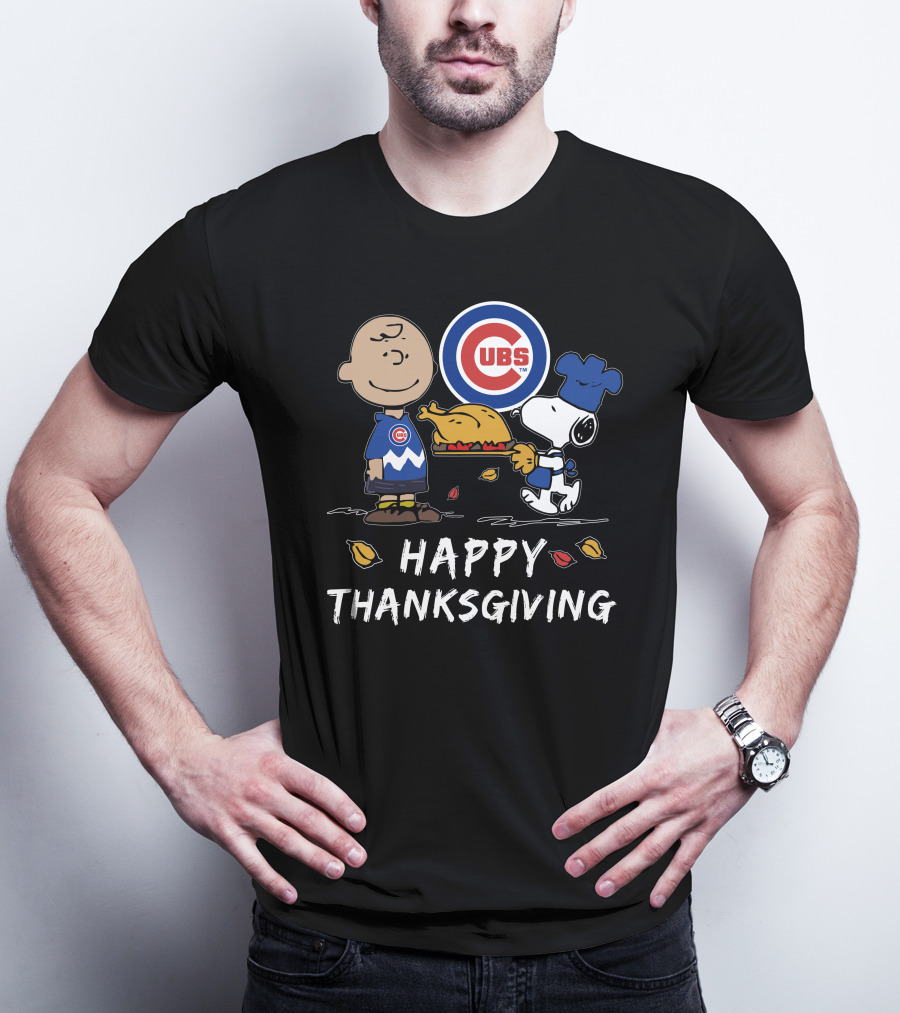 Peanuts Chicago Cubs Happy Thanksgiving T-Shirt