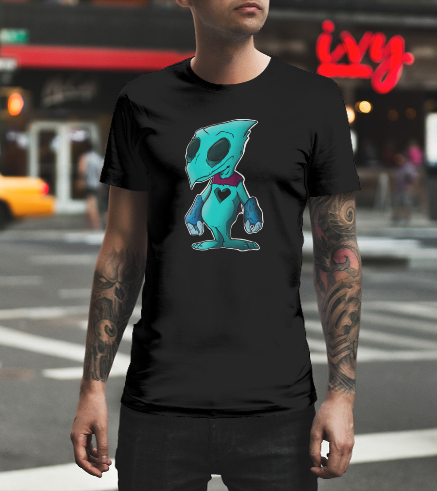 Heartless Kingdom Hearts Blue Creature With Heart T-Shirt