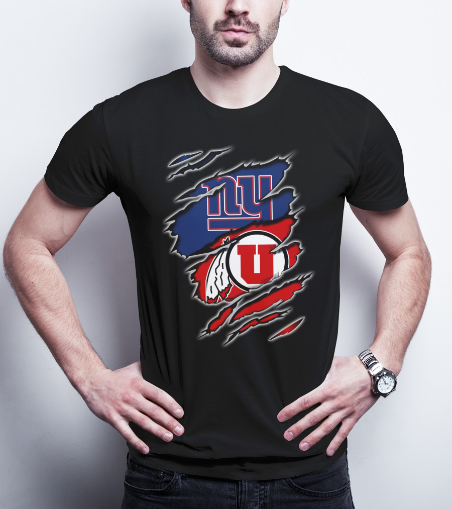 Giants Utes Dual Logo Scratch T-Shirt