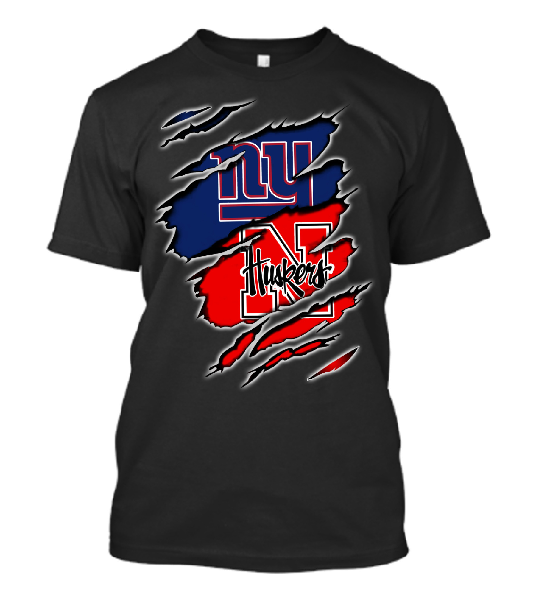 Giants Huskers N Logo Rip T-Shirt