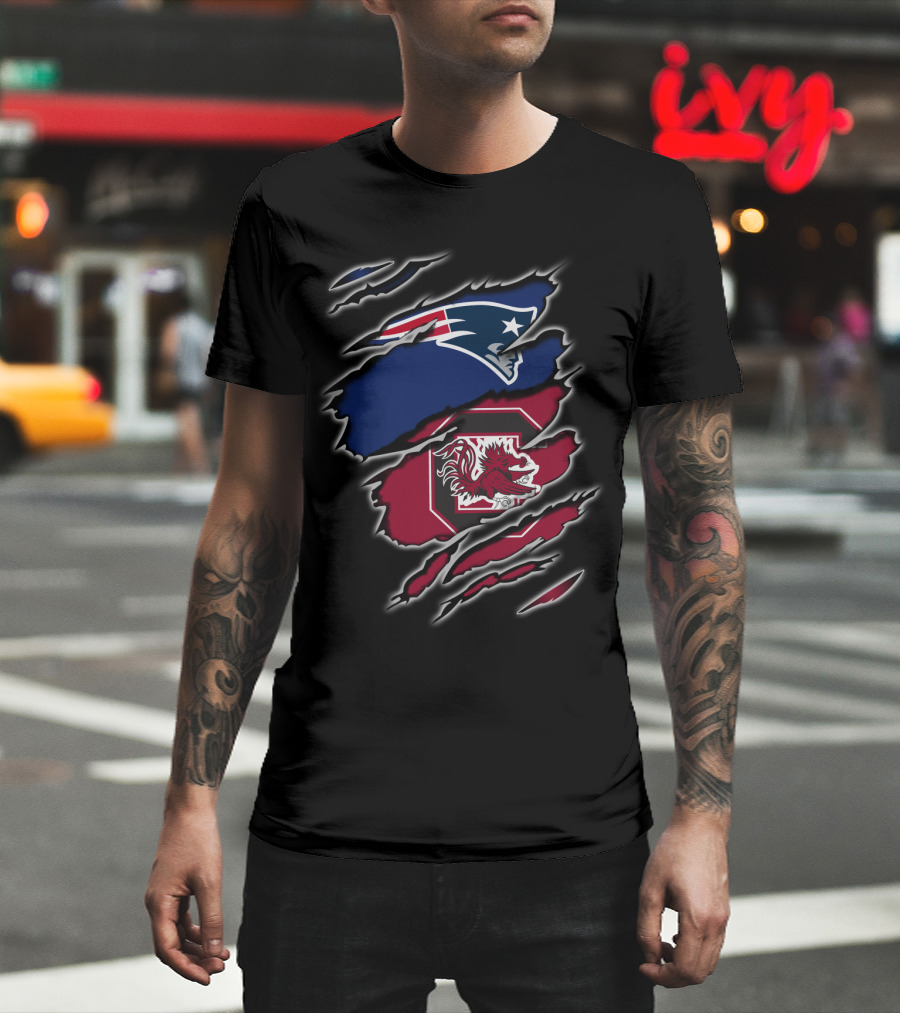 Patriots Gamecocks Logo Mashup T-Shirt