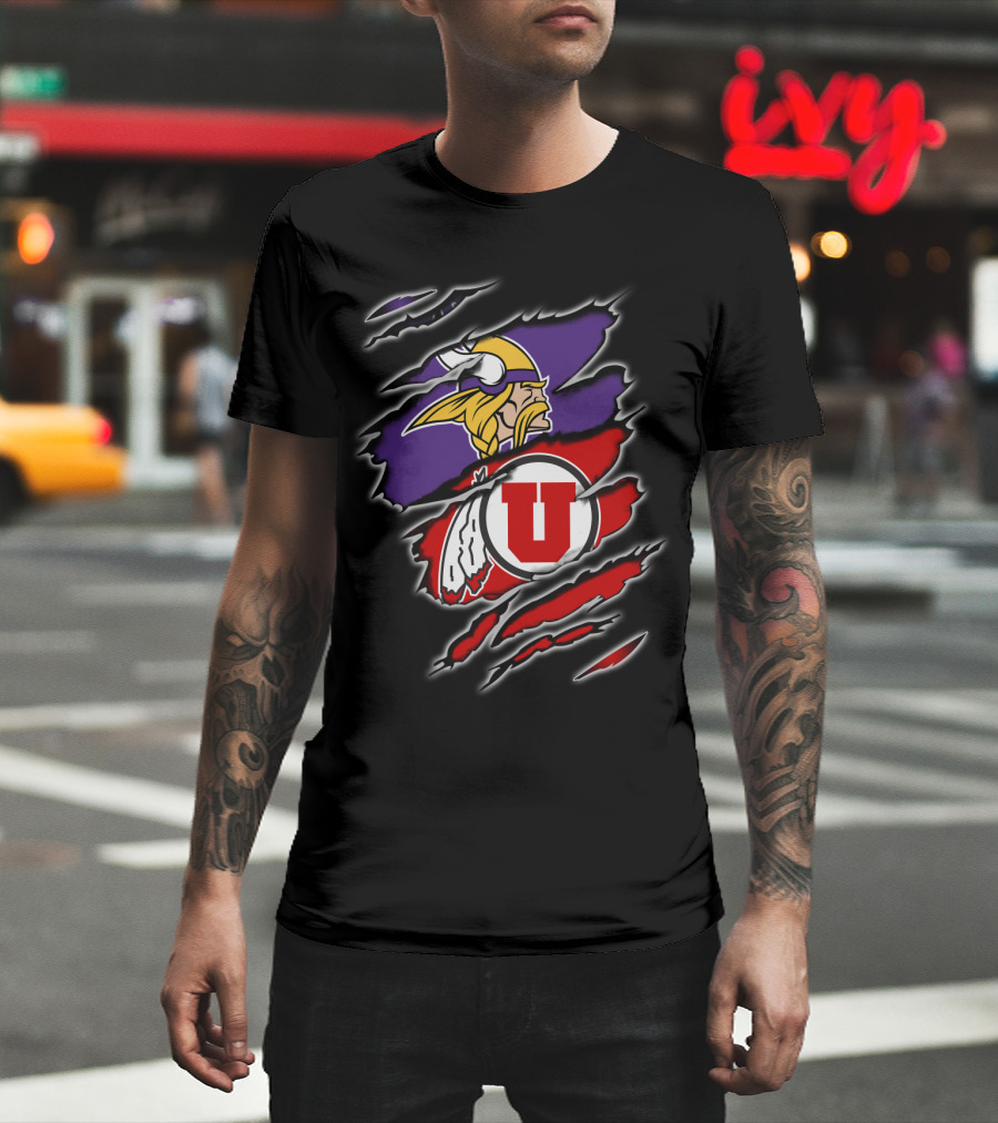 Minnesota Vikings Utah Utes Collaboration T-Shirt