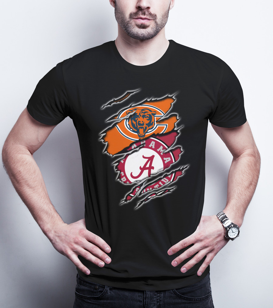 Chicago Bears Alabama Crimson Tide Crossover T-Shirt