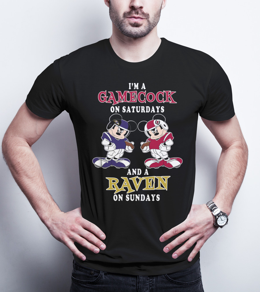 I'm A Gamecock On Saturdays And A Raven On Sundays T-Shirt