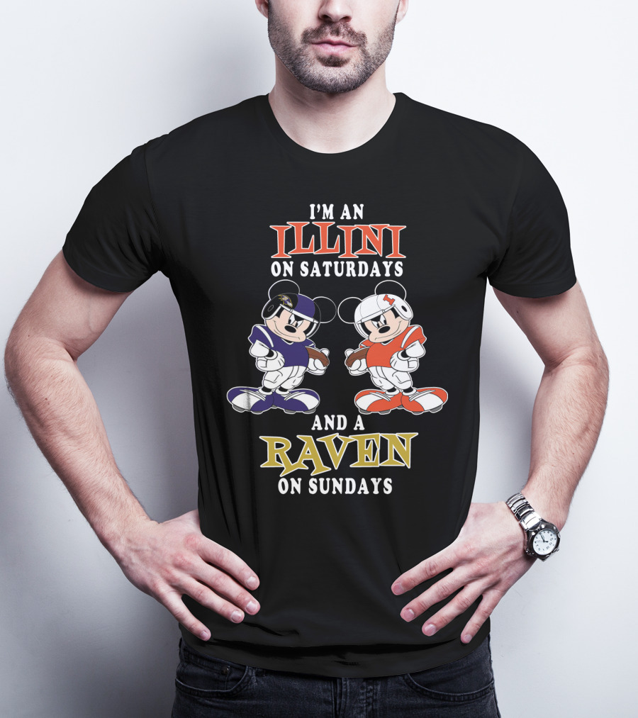 I'm An Illini On Saturdays And A Raven On Sundays T-Shirt
