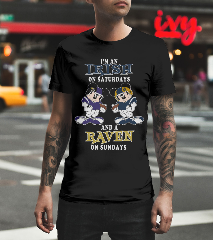 I'm An Irish On Saturdays And A Raven On Sundays T-Shirt