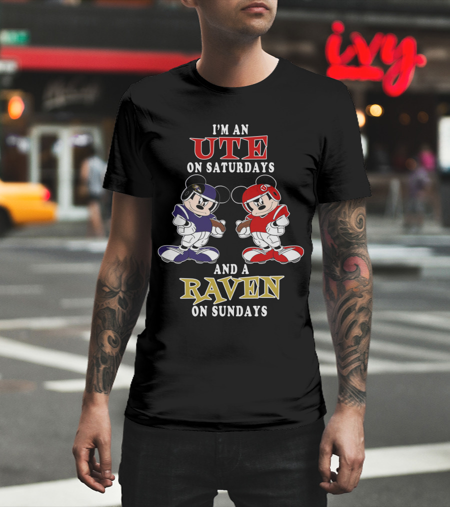 I'm An Ute On Saturdays And A Raven On Sundays T-Shirt