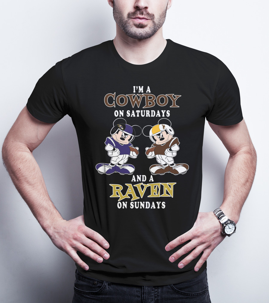 I'm A Cowboy On Saturdays And A Raven On Sundays T-Shirt