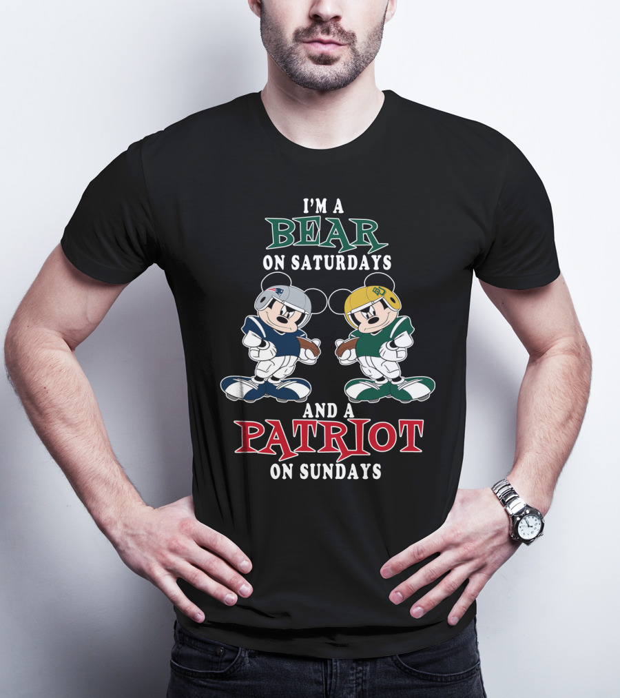 I'm A Bear On Saturdays And A Patriot On Sundays T-Shirt
