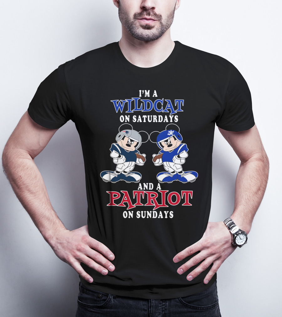 I'm A Wildcat On Saturdays And A Patriot On Sundays T-Shirt