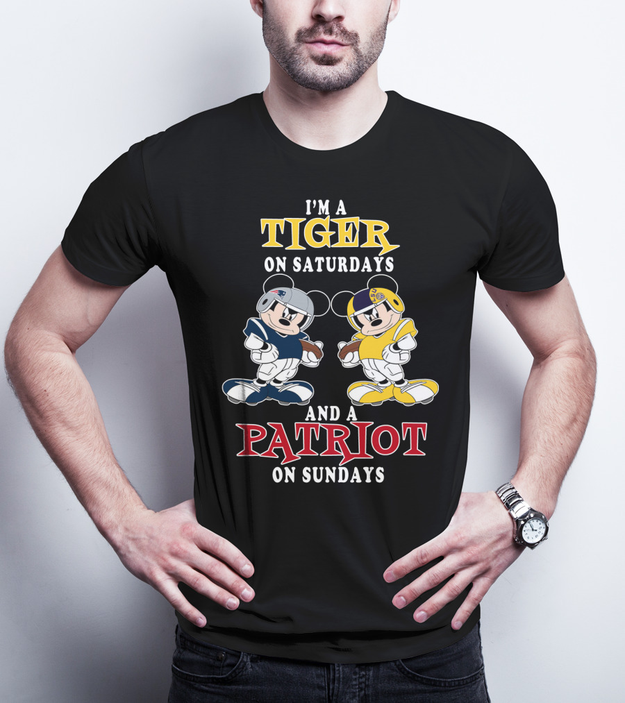 I'm A Tiger On Saturdays And A Patriot On Sundays T-Shirt