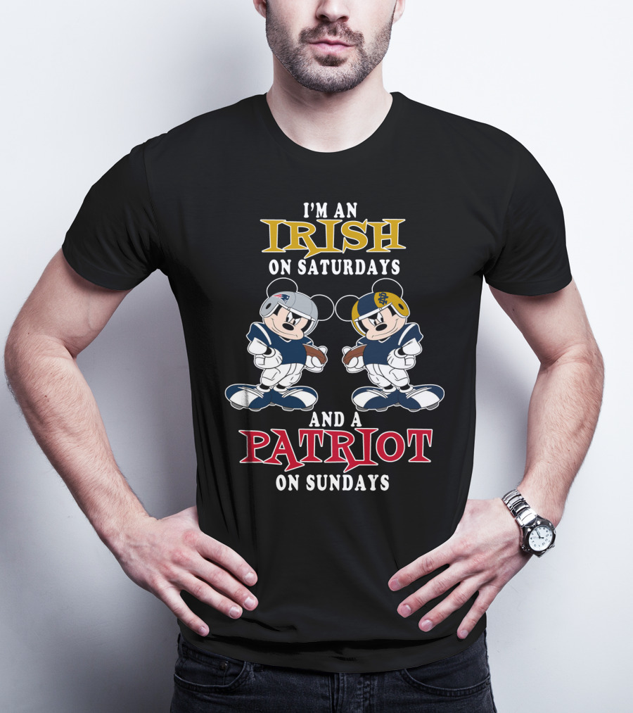 I'm An Irish On Saturdays And A Patriot On Sundays T-Shirt