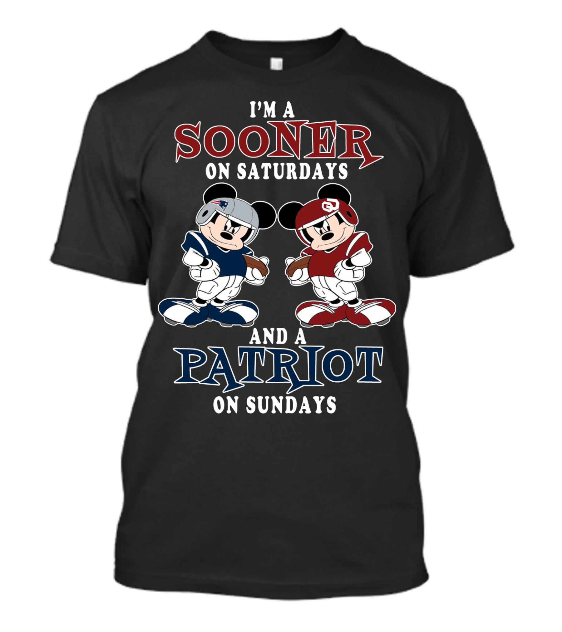 I'm A Sooner On Saturdays And A Patriot On Sundays T-Shirt