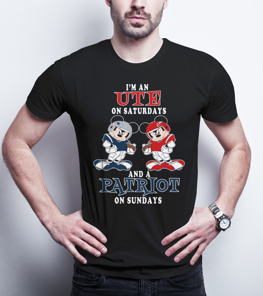 I'm An Ute On Saturdays And A Patriot On Sundays T-Shirt