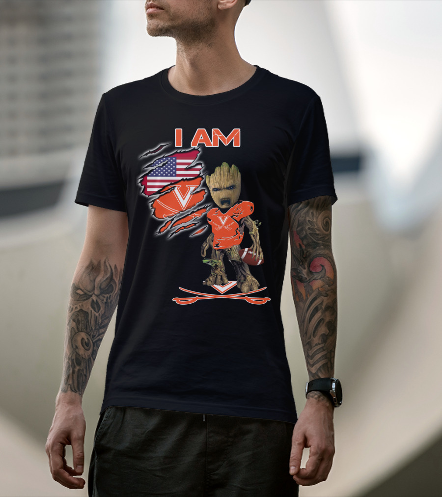 I Am Virginia Cavaliers Football Groot Fan T-Shirt