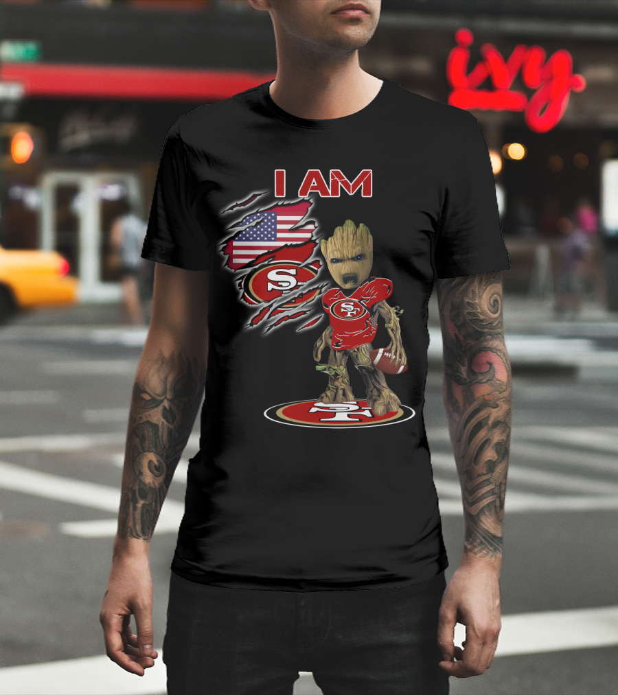 I Am Groot San Francisco 49ers American Football Fan T-Shirt