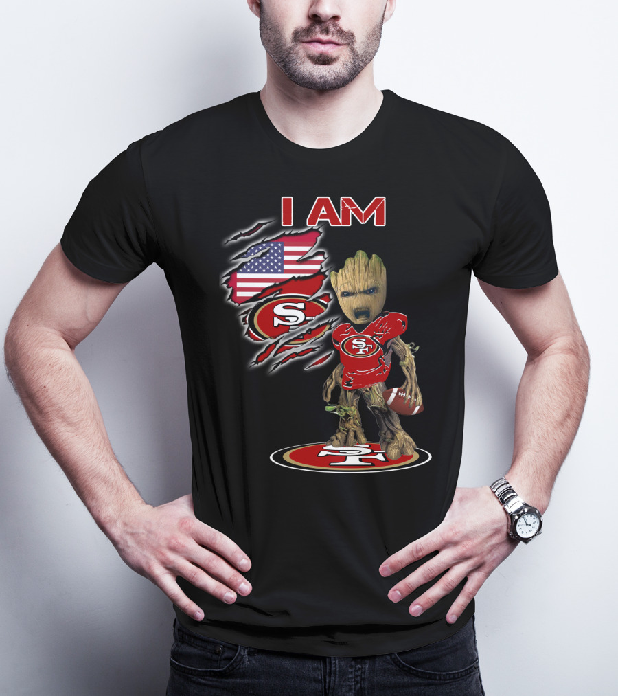 I Am Groot San Francisco 49ers American Football Fan T-Shirt