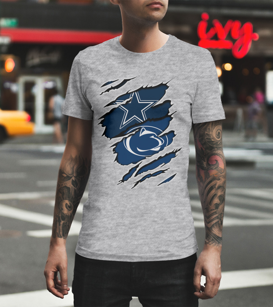 Dallas Cowboys Penn State Logo Fusion T-Shirt